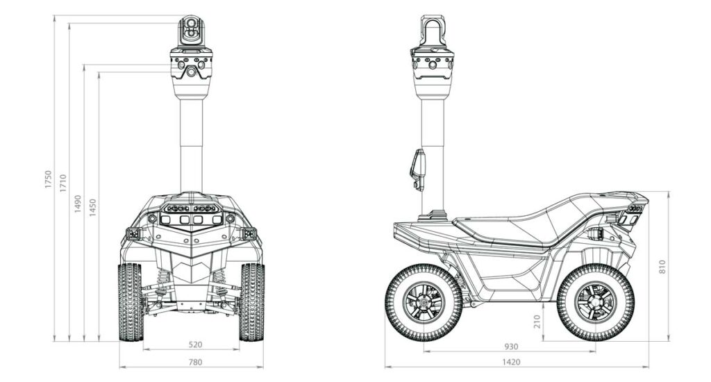 Security robot with Thermal imaging CCTV surveillance camera and human ...